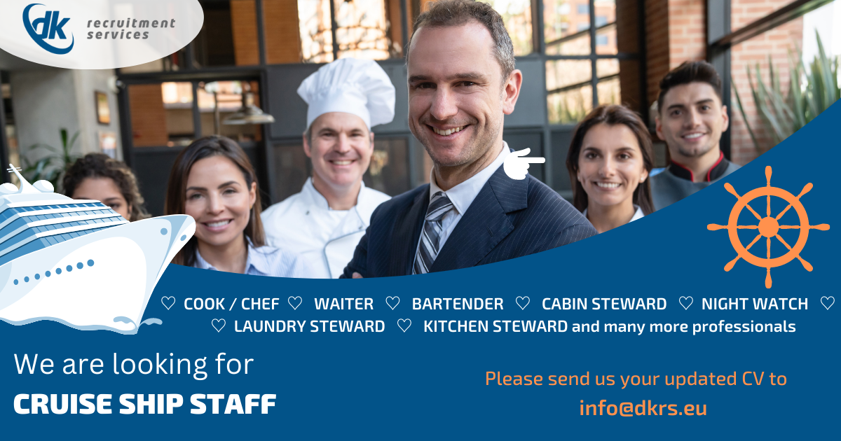 Hospitality staff on river cruise ships - DK Recruitment Services