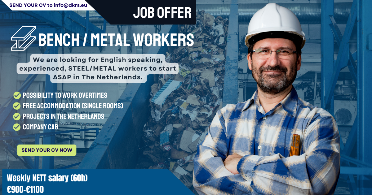 Metal workers / Bench workers - DK Recruitment Services
